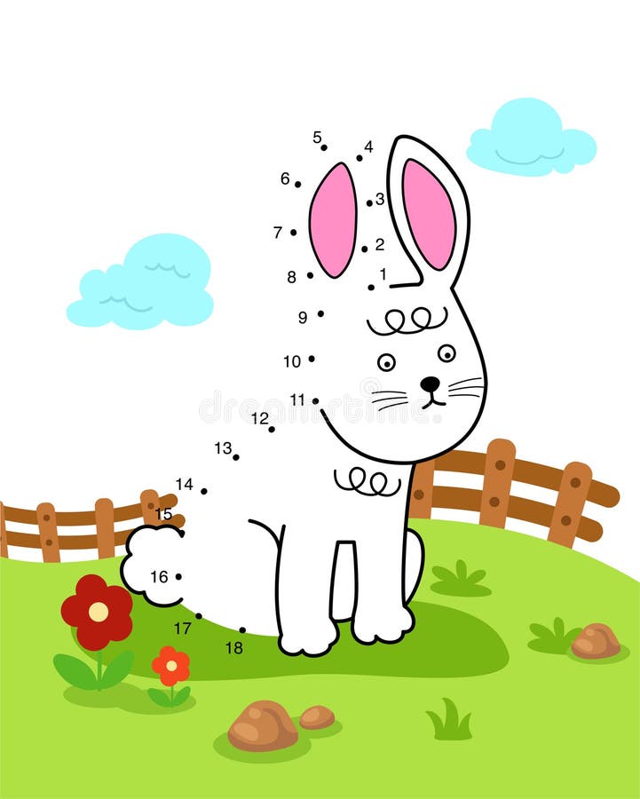 Numbers Game Education Game and Coloring Book for Children Stock Vector ...