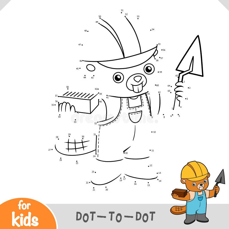 Numbers Game, Education Dot To Dot Game for Kids, Beaver Builder Stock ...