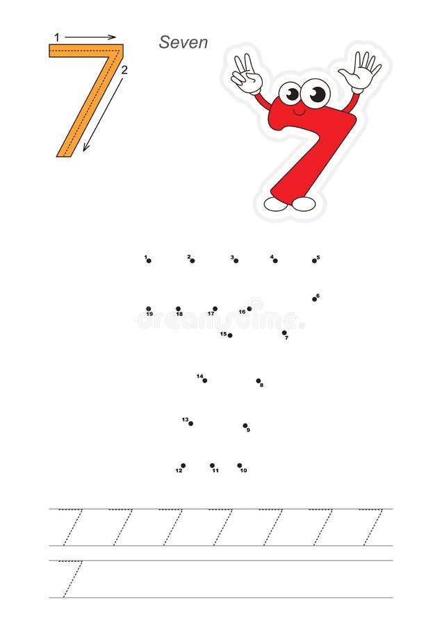 Trace Game Figure Seven Stock Illustrations – 9 Trace Game Figure Seven ...