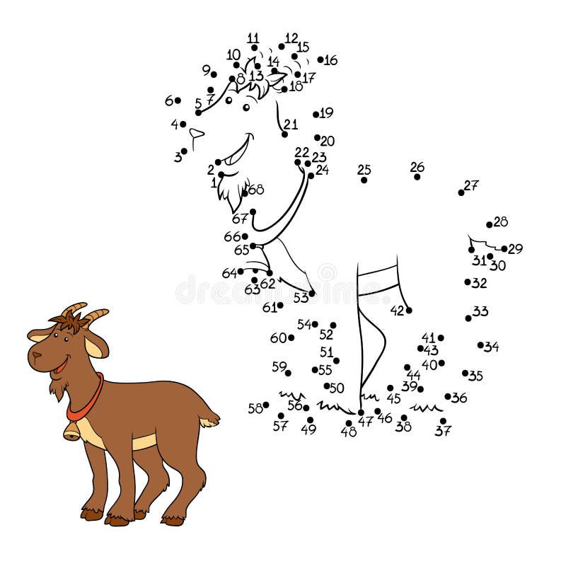 Numbers game (goat) stock vector. Illustration of farm - 55061851