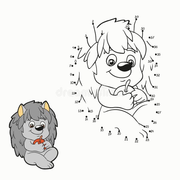 Numbers game (hedgehog) stock vector. Illustration of cartoon - 50553499