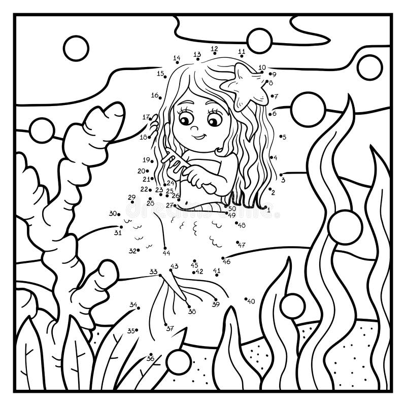 Numbers game, Mermaid stock vector. Illustration of nature - 93684077