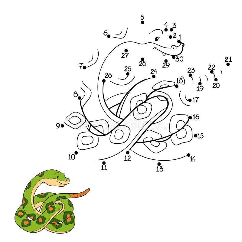 Snake With Numbers Theme Image 1 Stock Vector - Illustration of colours ... Snake With Numbers Theme Image 1 Stock Vector - Illustration of colours ...