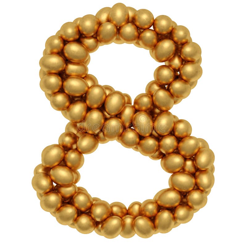 Numbers from golden eggs stock illustration. Illustration of creativity ...