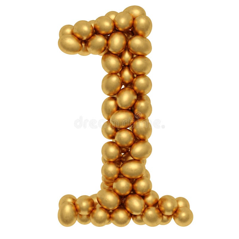 Numbers from golden eggs stock illustration. Illustration of creativity ...