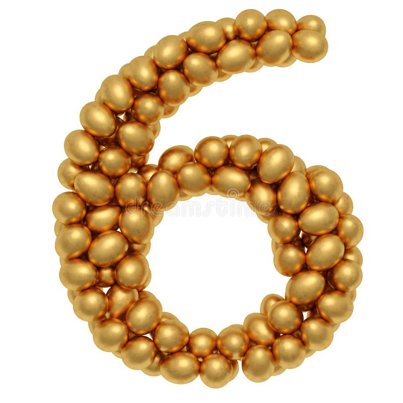 Numbers from golden eggs stock illustration. Illustration of creativity ...