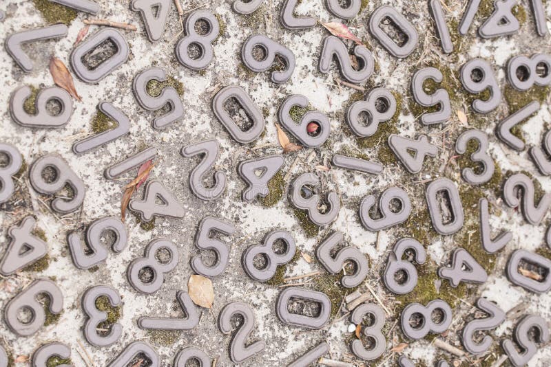 Numbers on ground stock photo. Image of lying, ground - 68482028