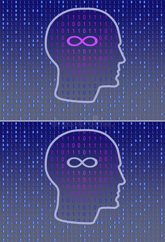 Numbers head stock vector. Illustration of blue, brain - 92544890