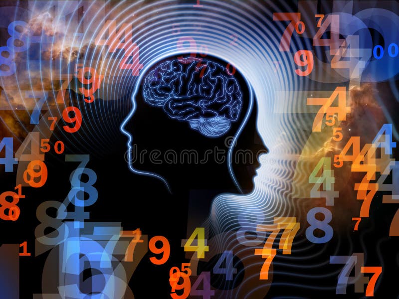 Numbers of Human Mind stock illustration. Illustration of dream - 32429366