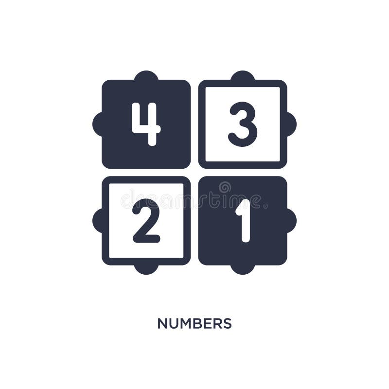 Numbers Icon in Different Style Vector Illustration. Two Colored and ...