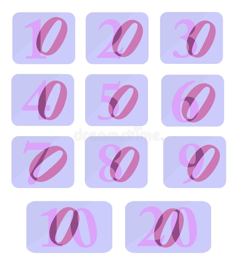 Numbers icons set stock vector. Illustration of label - 215173253