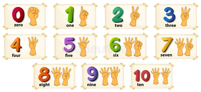 Funny Numbers Cartoon Characters Stock Vector - Illustration of four ...