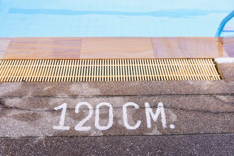 Numbers Indicate the Depth of the Pool. Stock Photo - Image of number ...