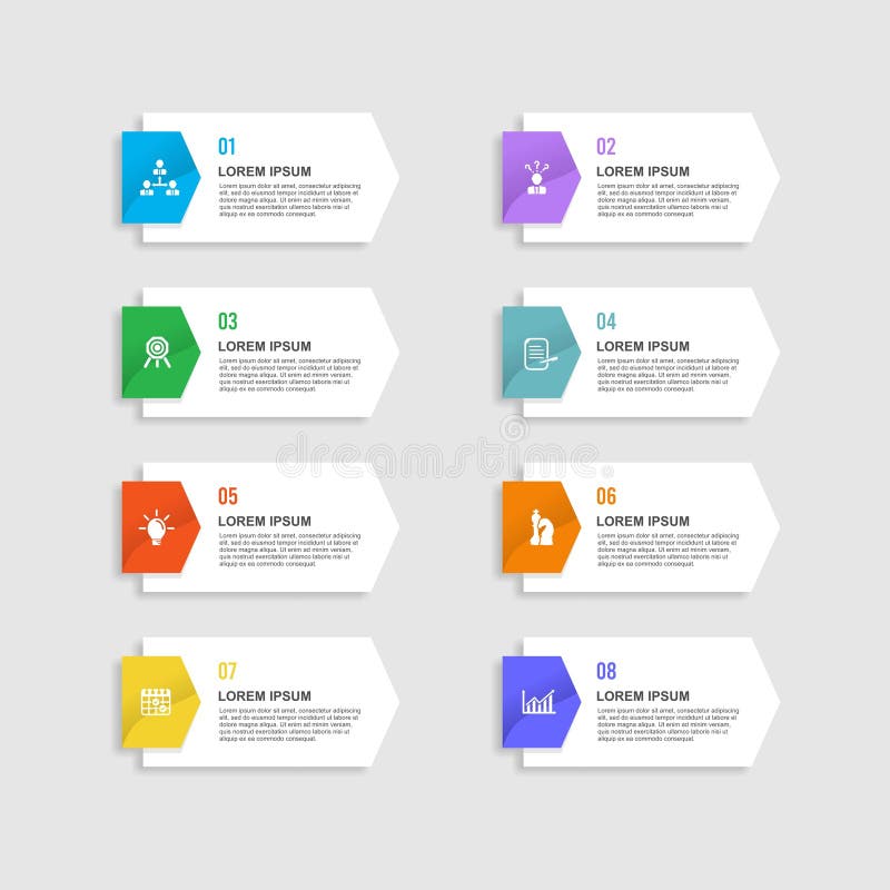 Numbers Infographic for Business Options, Steps, Processes Stock Vector ...