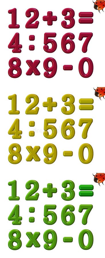 Numbers kids stock illustration. Illustration of education - 10393483