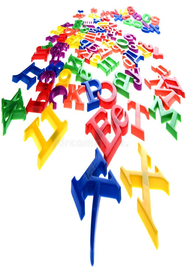 Letters and Numbers on Blue Close Up Stock Image - Image of colorful ...