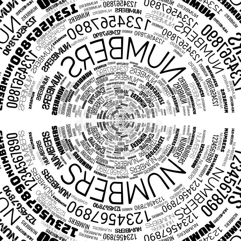 Numbers Letters Abstract Background Shapes Textured Blurred ...