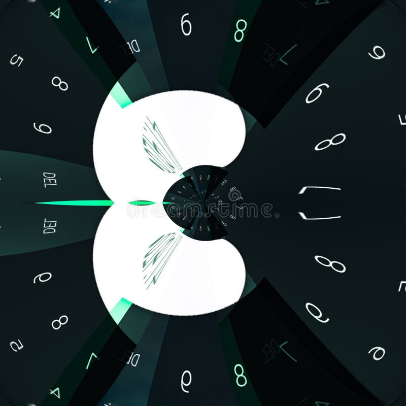 Numbers Letters Black White Abstract Art Stock Illustration ...