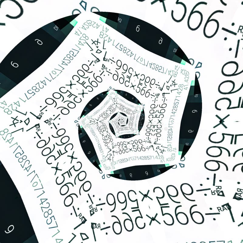 Numbers Letters Black White Abstract Art Stock Illustration ...