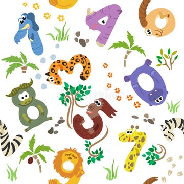 Numbers Like Animals Stock Illustrations – 36 Numbers Like Animals ...