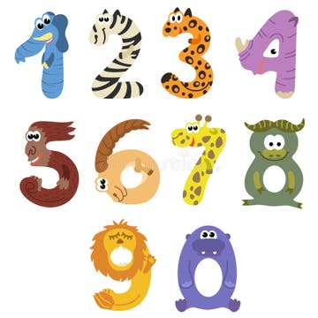 Numbers Like Animals Stock Illustrations – 79 Numbers Like Animals ...