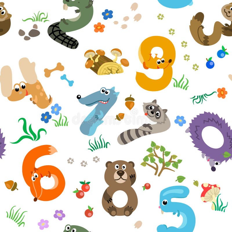 Numbers Like Animals Stock Illustrations – 33 Numbers Like Animals ...