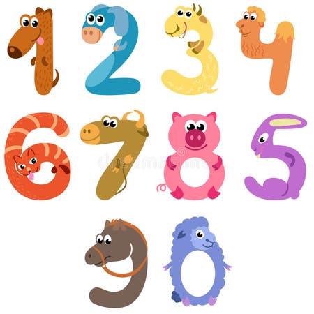 Numbers Like Animals Stock Illustrations – 79 Numbers Like Animals ...