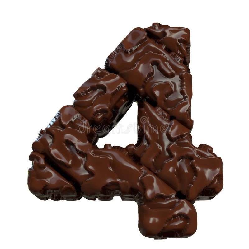 Chocolate Numbers Candles for Holiday Cake Stock Vector - Illustration ...