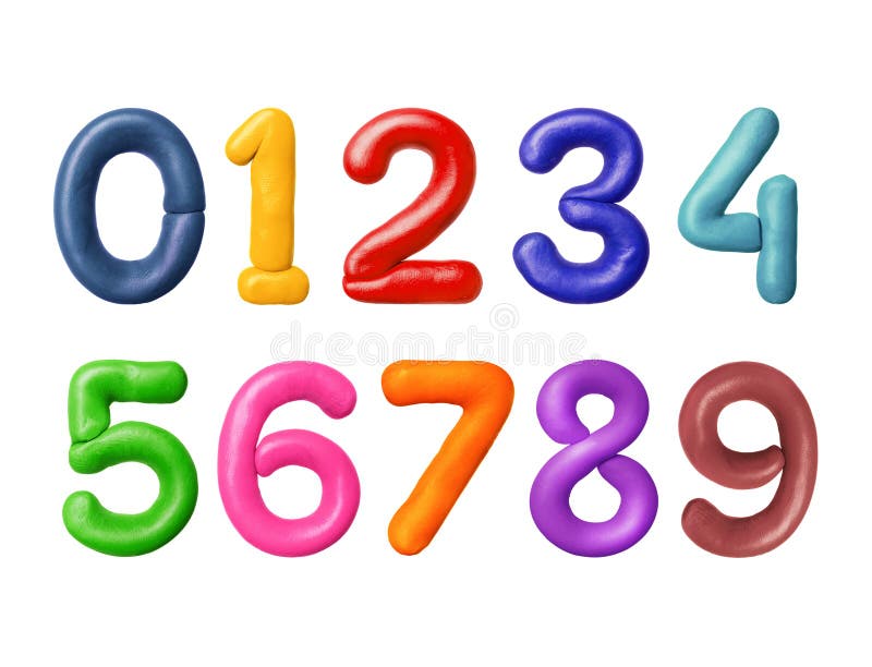 Numbers are Made of Colored Plasticine Stock Image - Image of digits ...