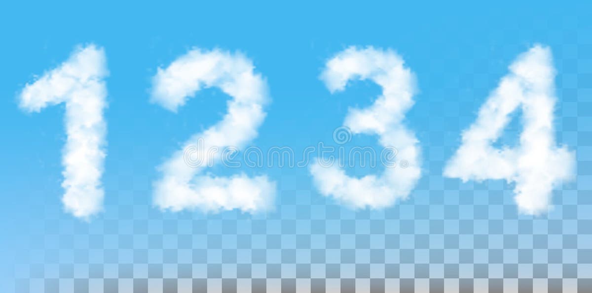 Clouds Shape Numbers Stock Illustrations – 135 Clouds Shape Numbers ...