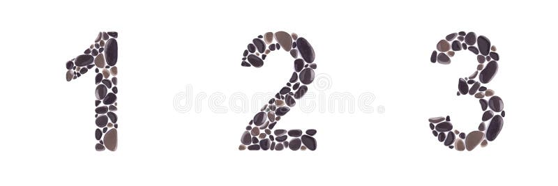 Isolated Stone Numbers stock illustration. Illustration of basalt ...