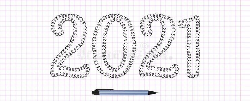 2021 Made with Vector Doodle Decorative Brushes or Borders Stock Vector ...
