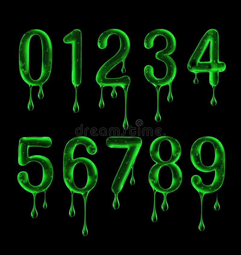 Numbers Set Made Of Neon Light Stock Vector - Illustration of font ...