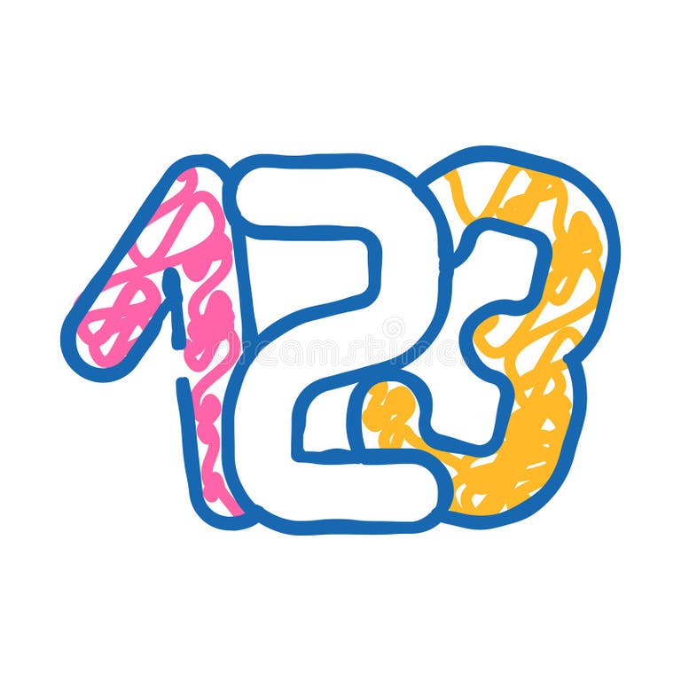 Numbers Math Science Education Icon Doodle Illustration Stock ...