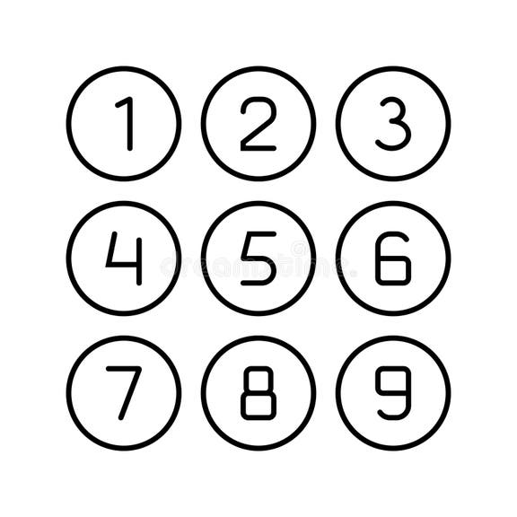 Numbers Math Science Education Line Icon Vector Illustration Stock ...