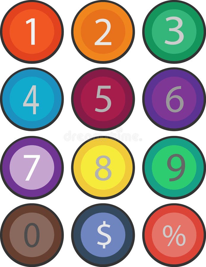 Numbers and Math Symbols stock vector. Illustration of math - 77187957