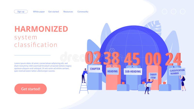 The Harmonized System Concept Landing Page Stock Vector - Illustration ...