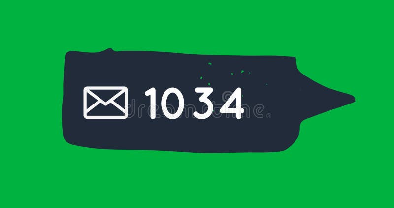 Numbers Of Messages In A Chat Box 4k Stock Illustration - Illustration ...