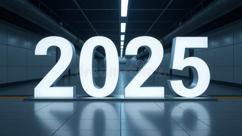 The Numbers "2025" in the Metro Stock Photo - Image of urban, mood ...