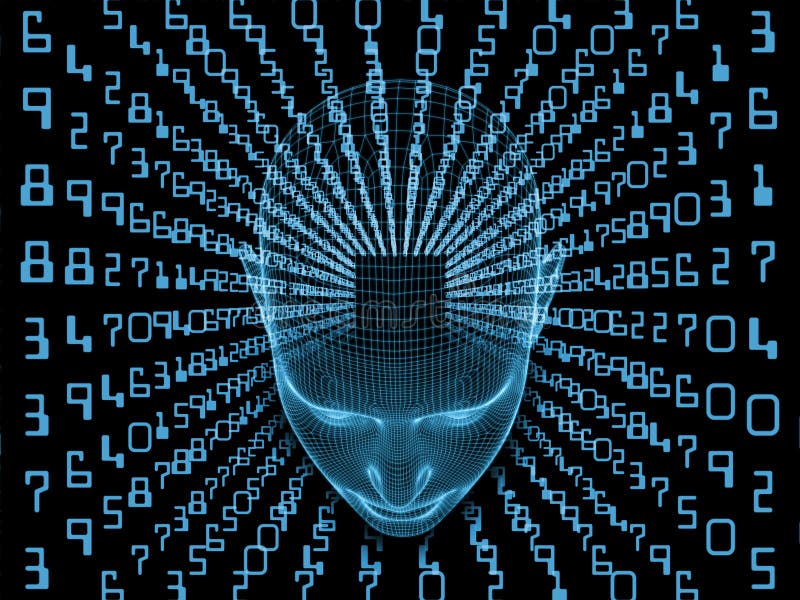 Numbers of the mind stock illustration. Illustration of enigma - 44749857