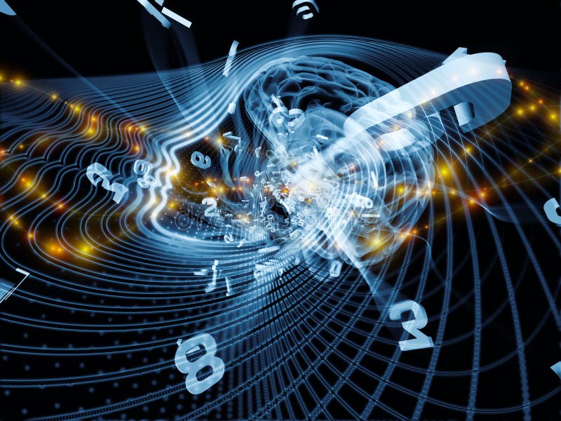 Numbers of the Mind stock illustration. Illustration of head - 42716848