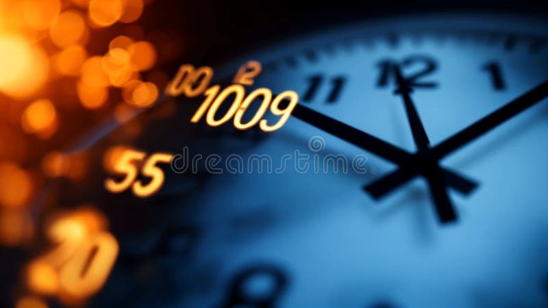 Numbers of Minute on the Clock Changing Continuously in Time-lapse ...