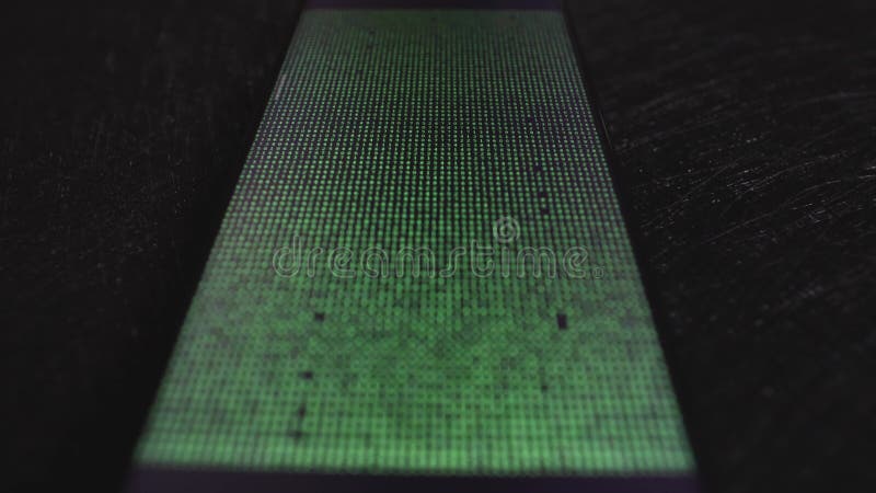 Numbers Mobile Device Green Cyphers Screen Black Background Stock Video ...