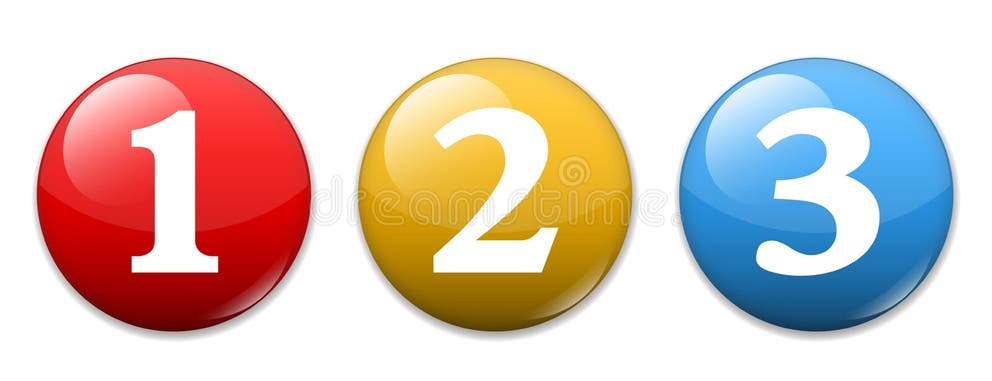 Numbers one two three stock illustration. Illustration of clipart ...