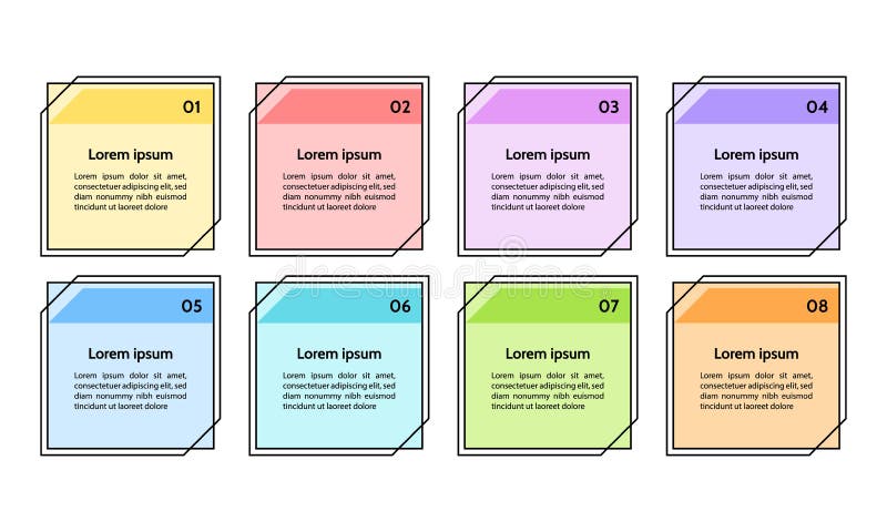 Numbers 5 Options or Steps. Process, Index. Vector Isolated ...