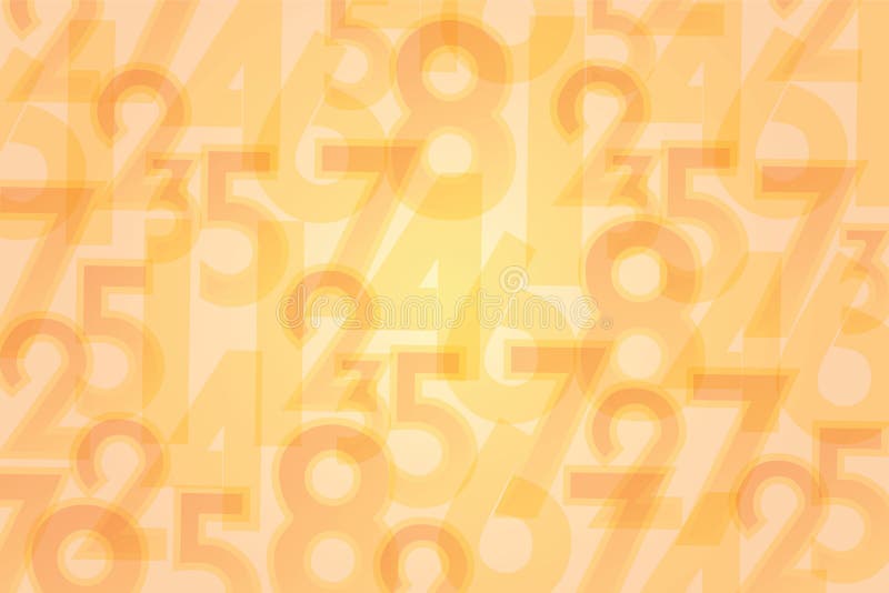Numbers orange background stock vector. Illustration of abstract - 52524041