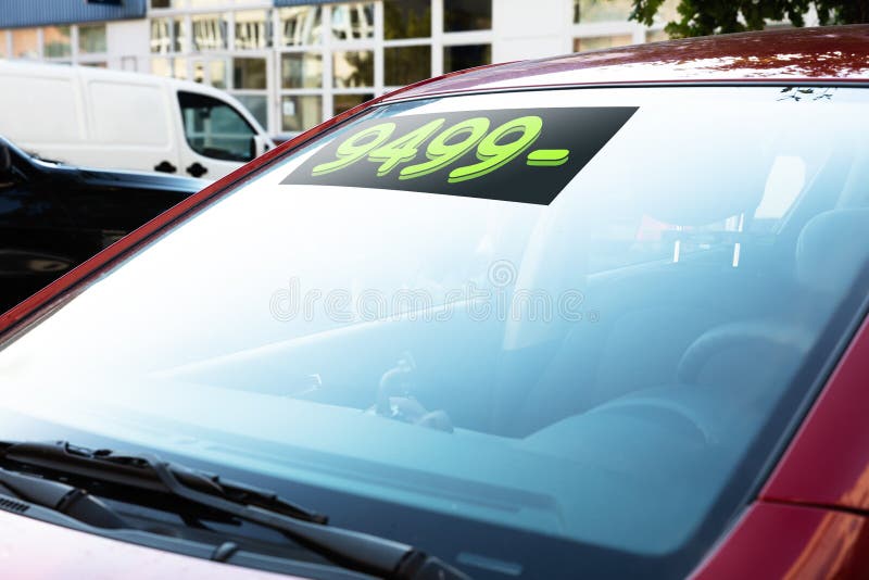 Numbers Over Car Windshield Stock Image - Image of closeup, selective ...