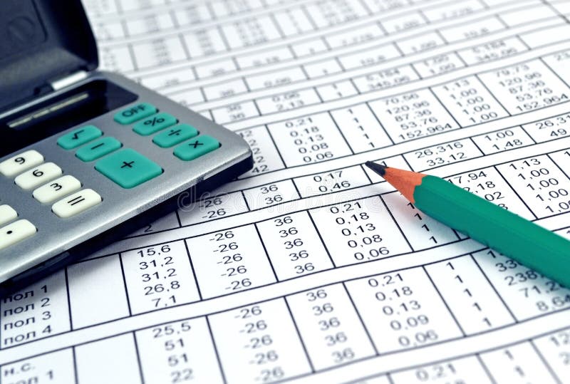 Numbers on Paper and Calculator Stock Image - Image of concepts ...