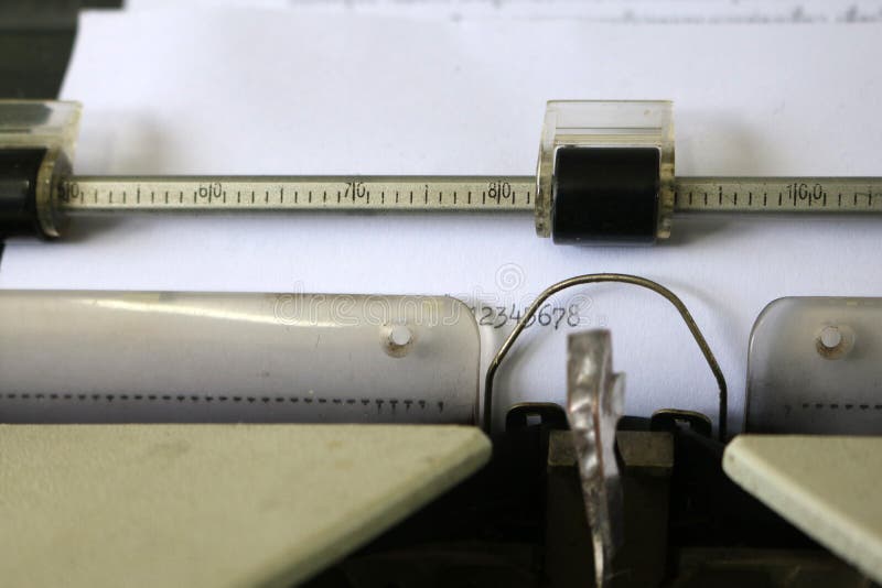 The Numbers on the Paper of a Typewriter. Stock Image - Image of number ...