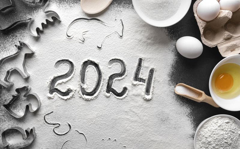 The Numbers 2024 on the Pastry Table. Stock Photo - Image of pastry ...